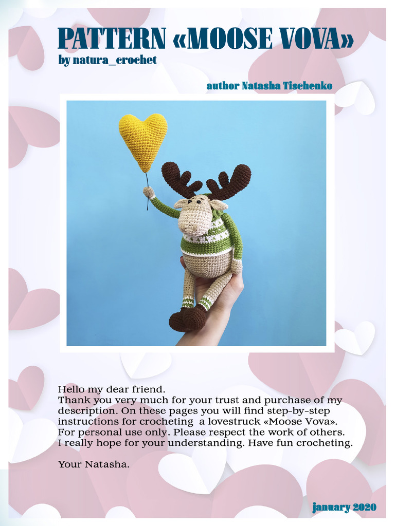 Natura Crochet - Natasha Tishchenko - Moose Vova - English | PDF