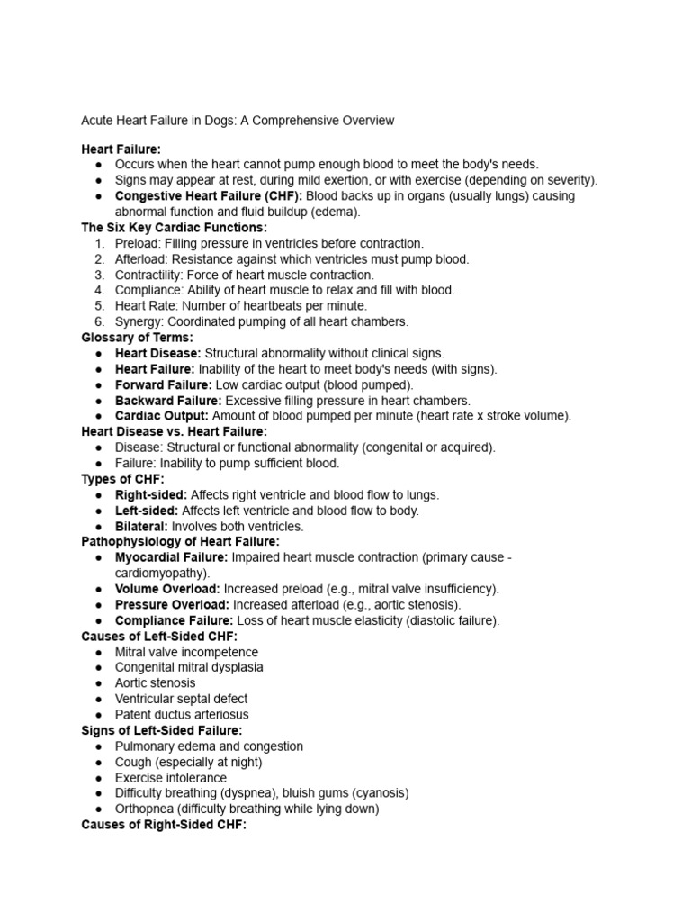 Make A Notes On CHF Using This Without Missing Ou... | PDF | Heart ...