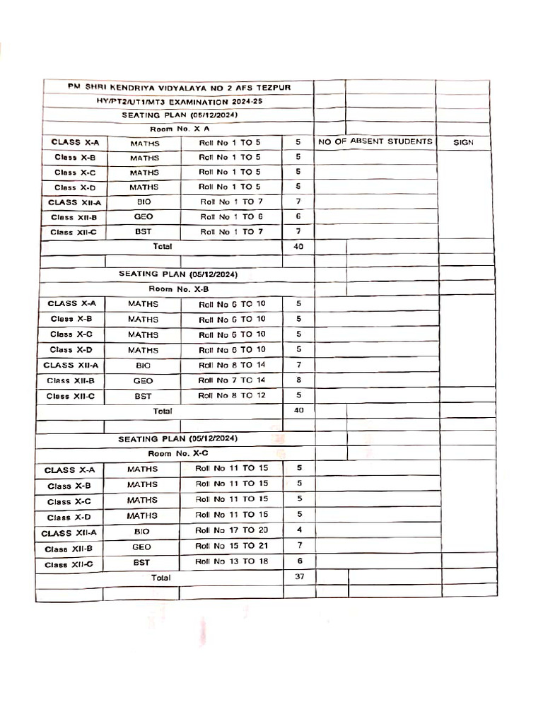 SeatingPlan 05.12.24 | PDF