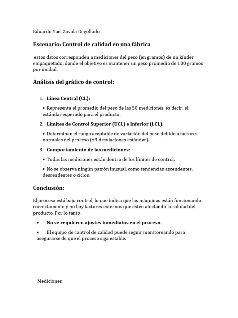 Margen de Control Calidad | PDF