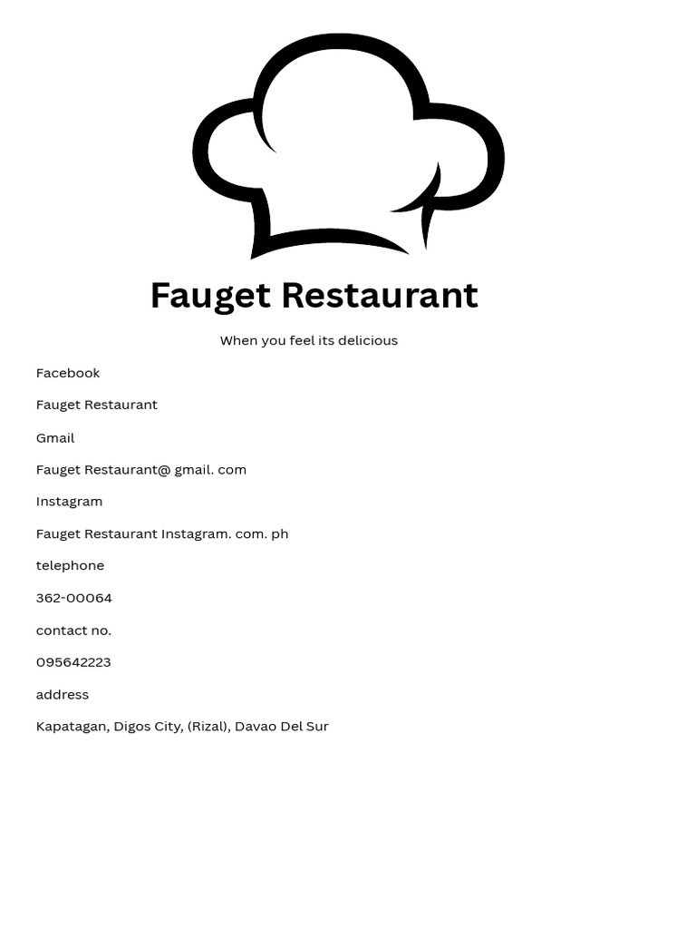 Fauget Restaurant | PDF