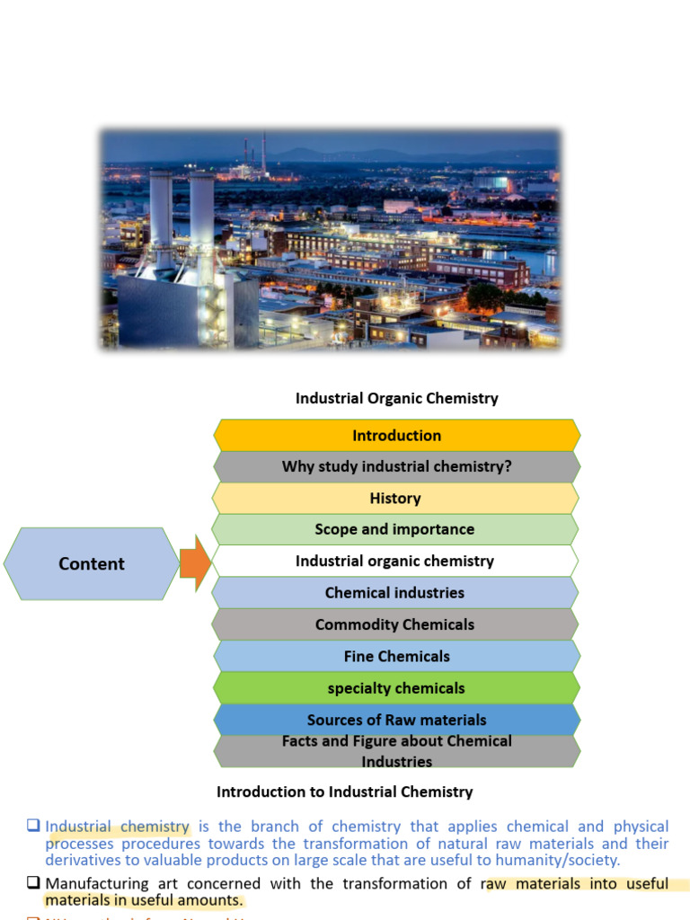 Overview of Industrial Organic Chemistry | PDF | Chemical Industry ...