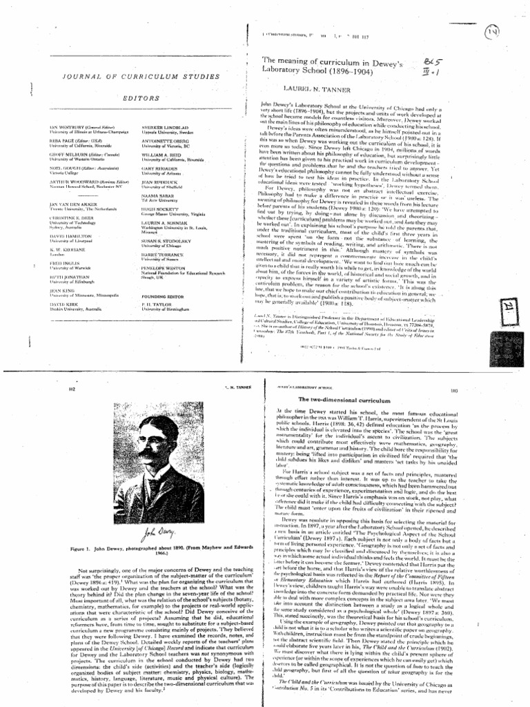 ER - U6 - 02 Tanner, Laurel N. (1991) The Meaning of Curriculum-1 | PDF