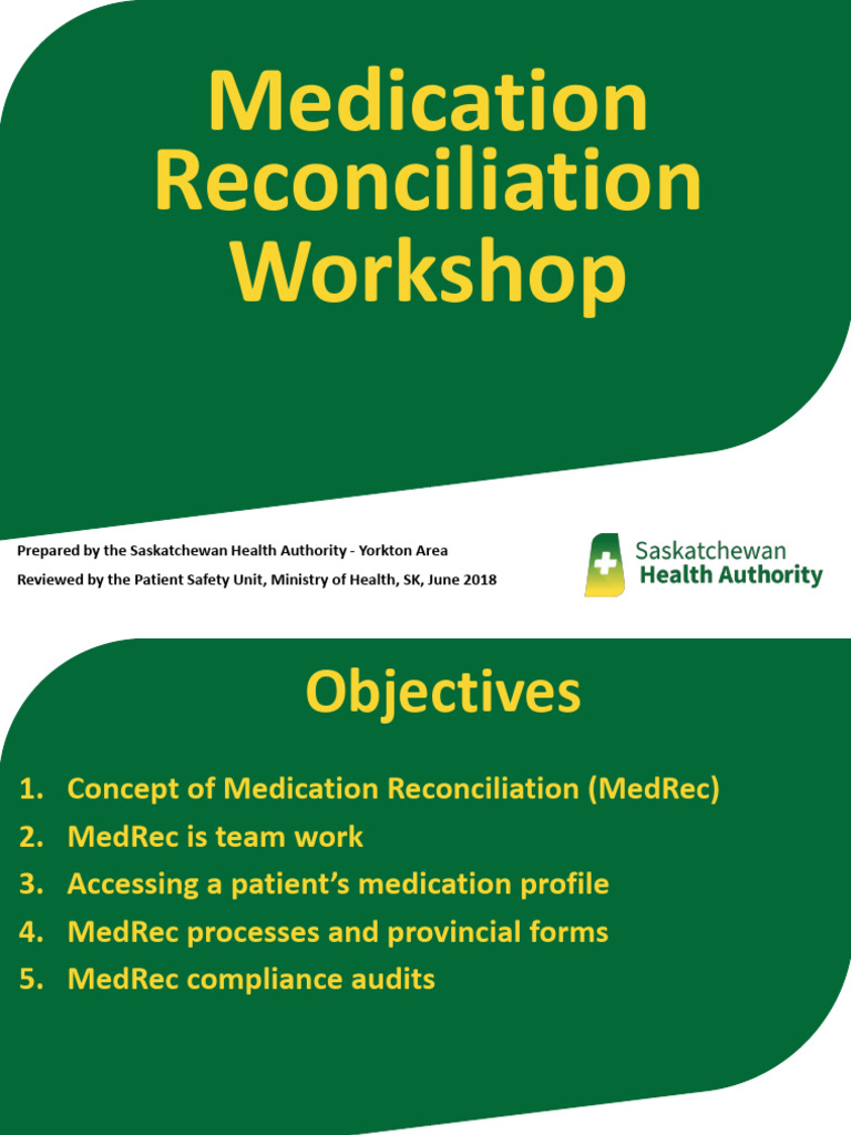 Medication Reconciliation Presentation Slides | PDF | Pharmacy ...