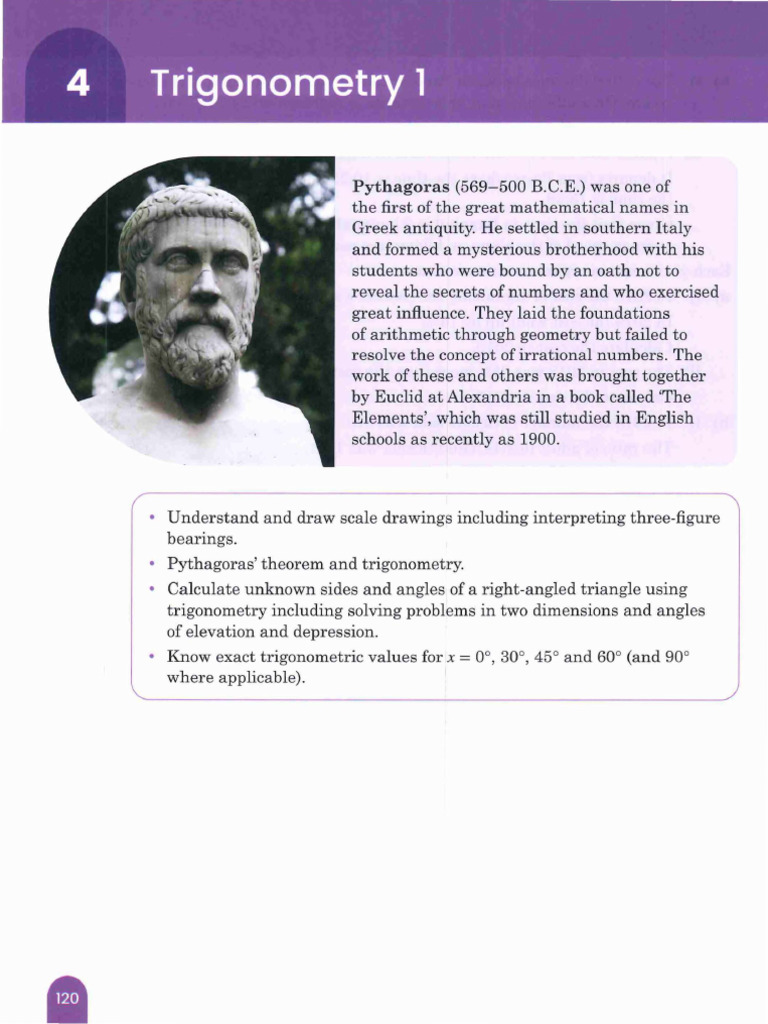 Igcse Sixth Edition Extended Ch4 Pdf Trigonometric Functions Geometry