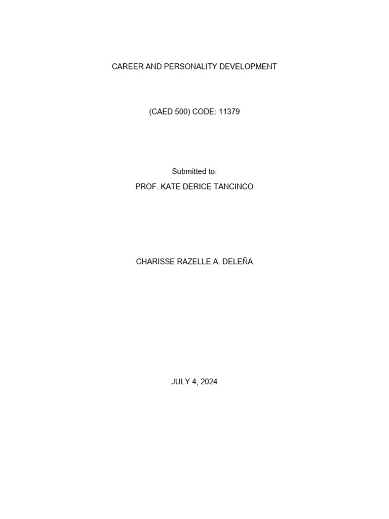CAED+500c+Charisse+Razelle+A +delena+career+portfolio | PDF
