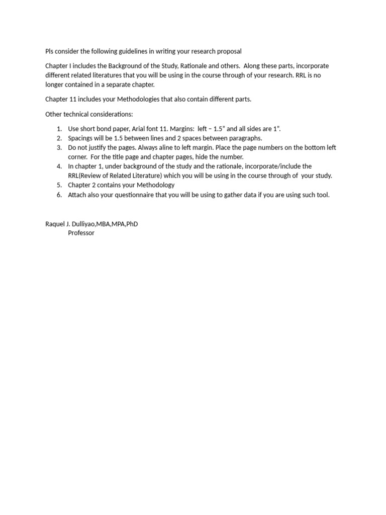 Thesis Writing Guidelines | PDF