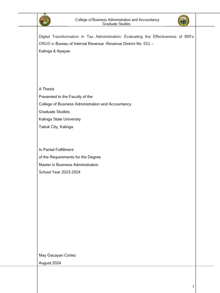 Digital Transformation in Tax Administration | PDF | Survey Methodology ...