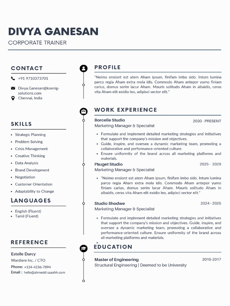 Blue and Gray Simple Professional CV Resume | PDF