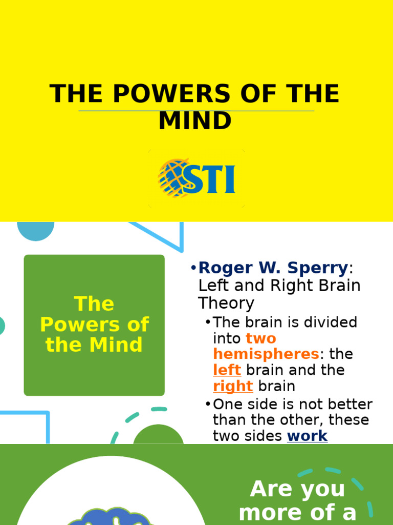 Powers of The Mind Perdev 2223-1-1 | PDF | Lateralization Of Brain ...
