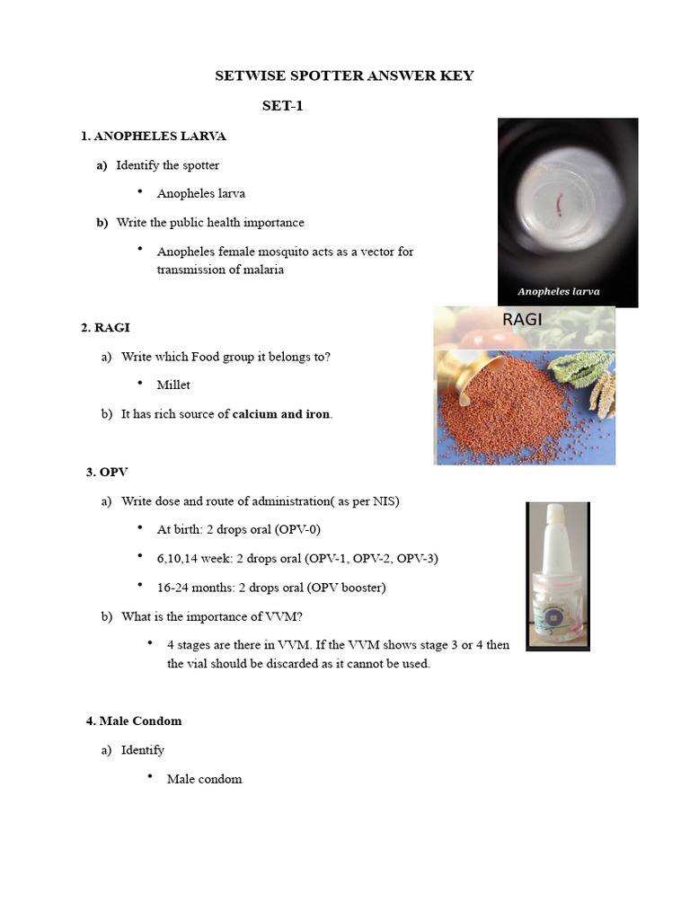 Setwise Spotter Answer Key Feb 2023 | PDF | Leprosy | Vaccines