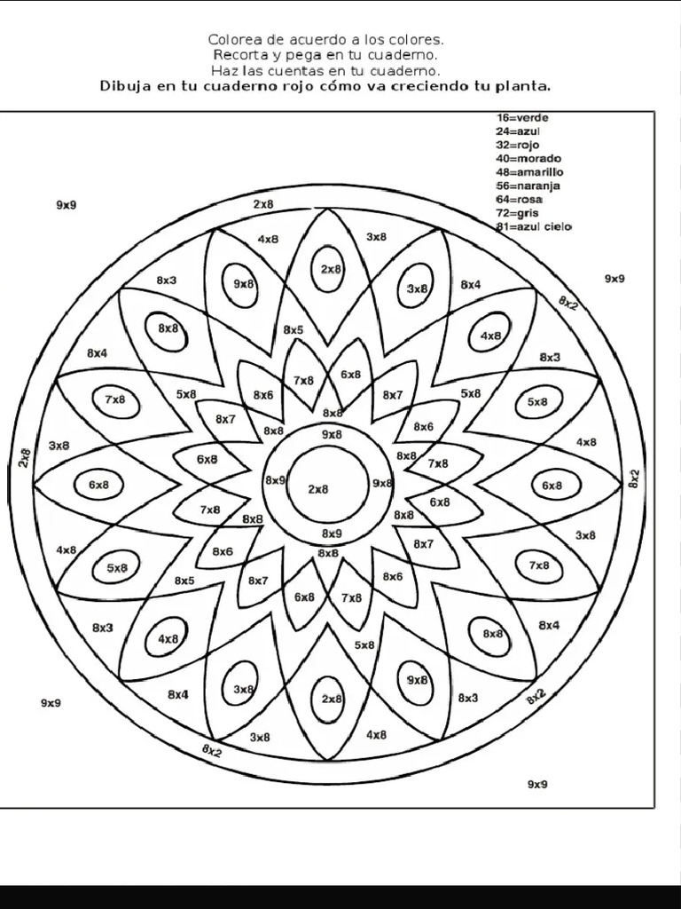 Mandalas Con Tablas de Multiplicar - Buscar Con Google | PDF