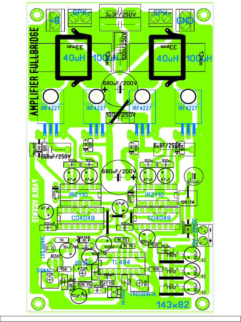 Fullbridge Ir2110 Cd4049 Tl494 Pablo Vicente | PDF