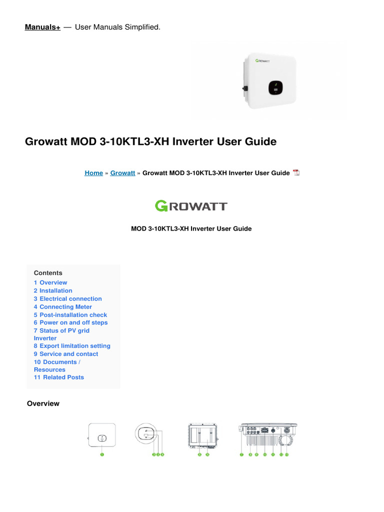 mod-3-10ktl3-xh-inverter-manual | PDF | Power Inverter | Relay
