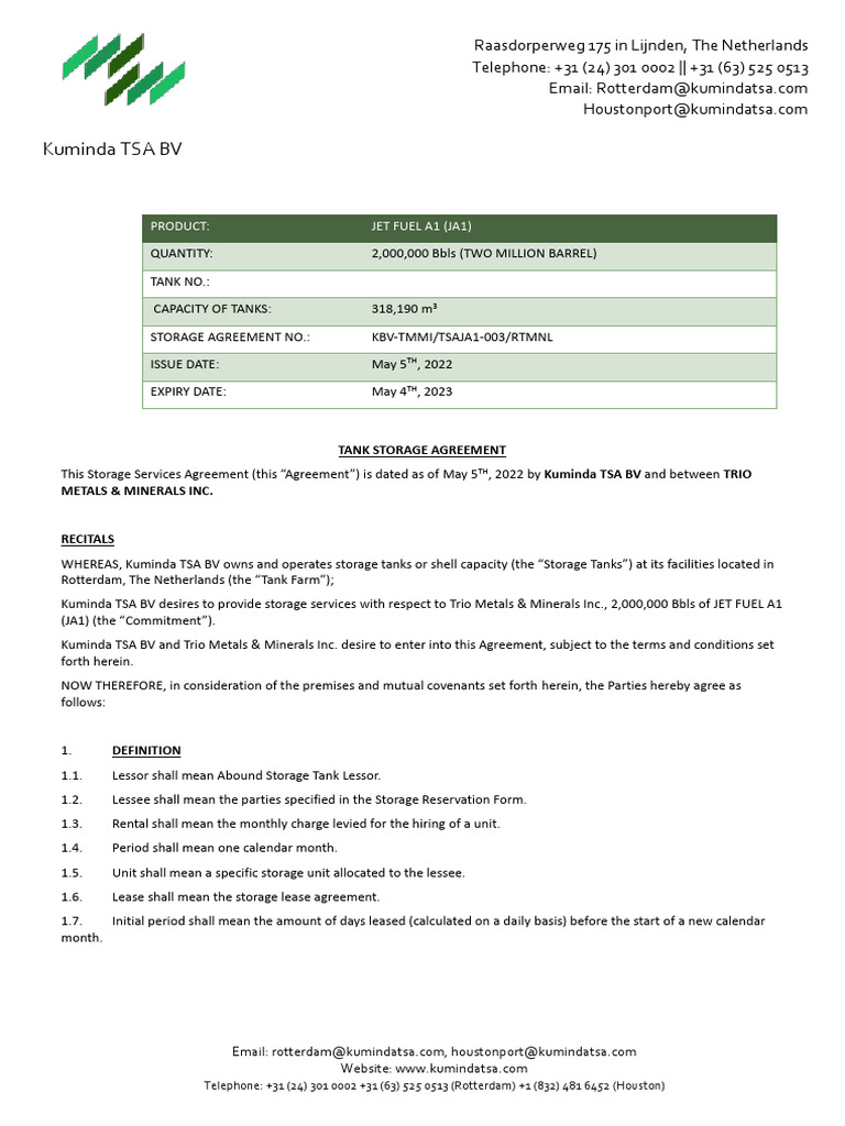 Tsa Tmmi(Ja1-2m-Rtmnl) 2022 Signed | PDF | Lease | Private Law