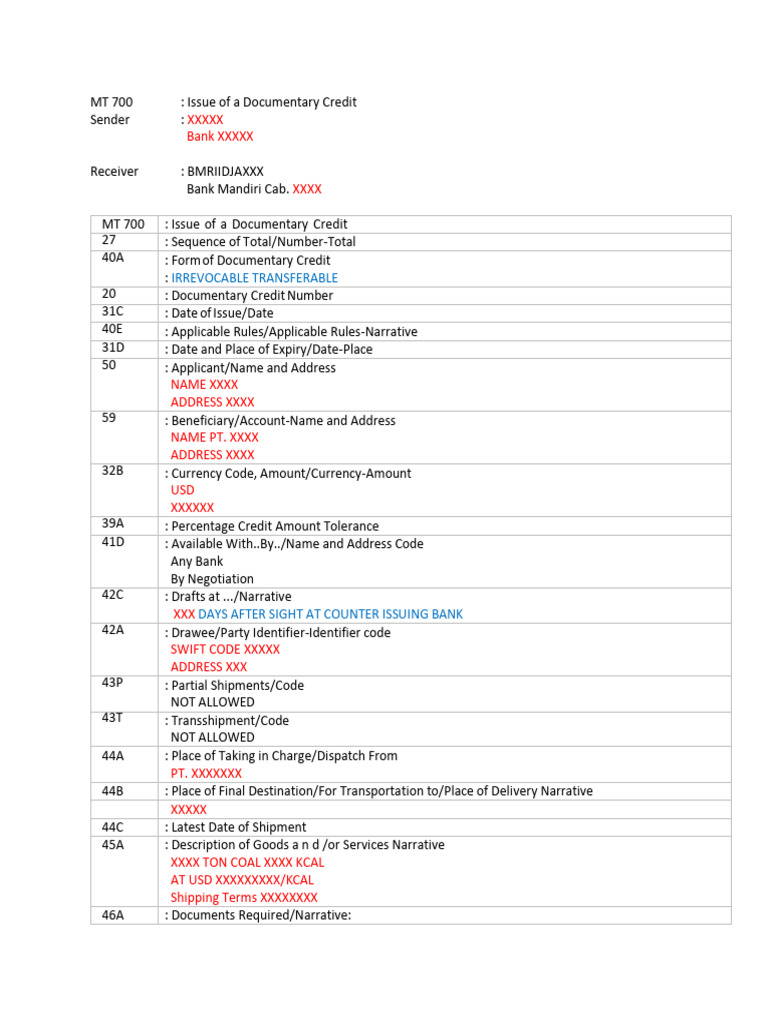 Draft Wording Text UPAS LC | PDF | Letter Of Credit