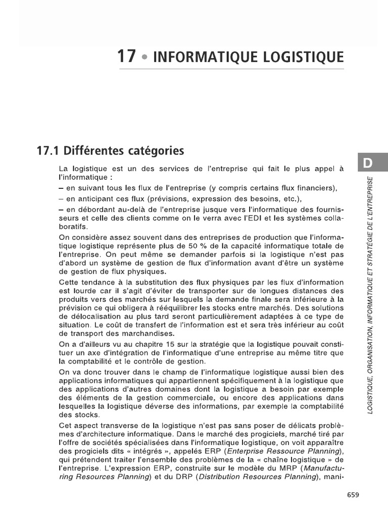 Informatique Logistique | PDF