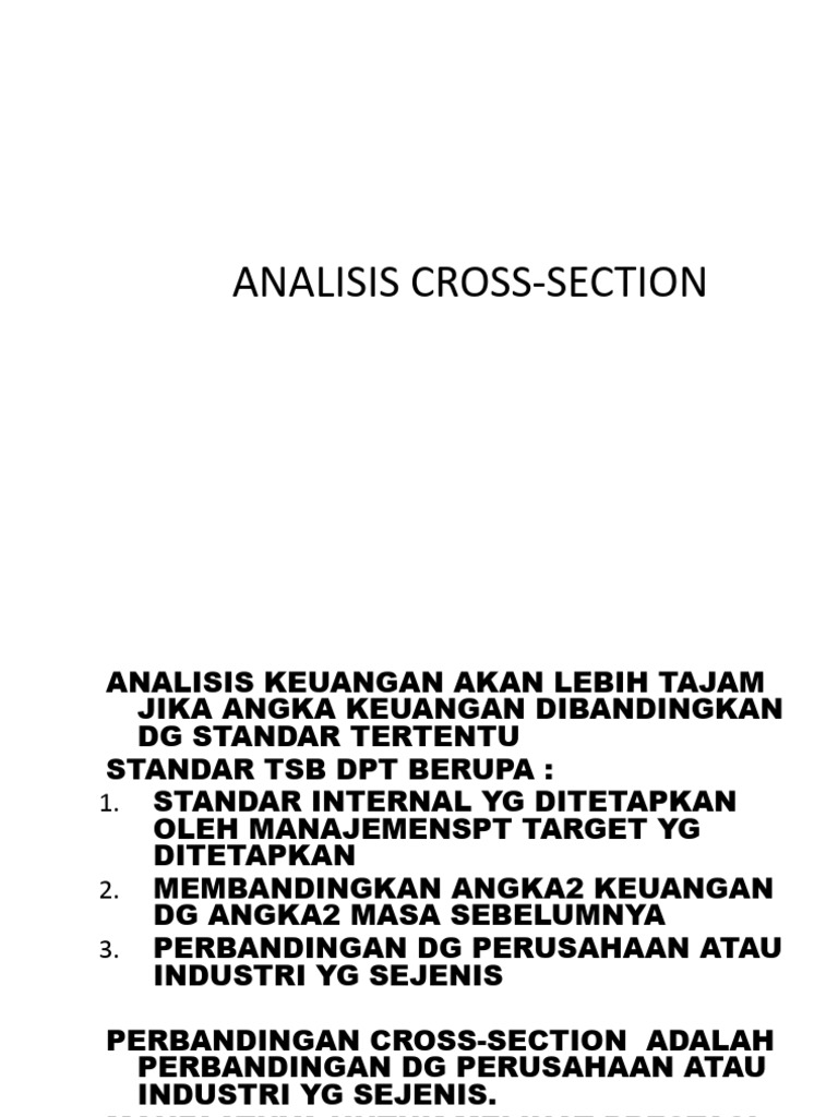 Analisis Cross Section | PDF