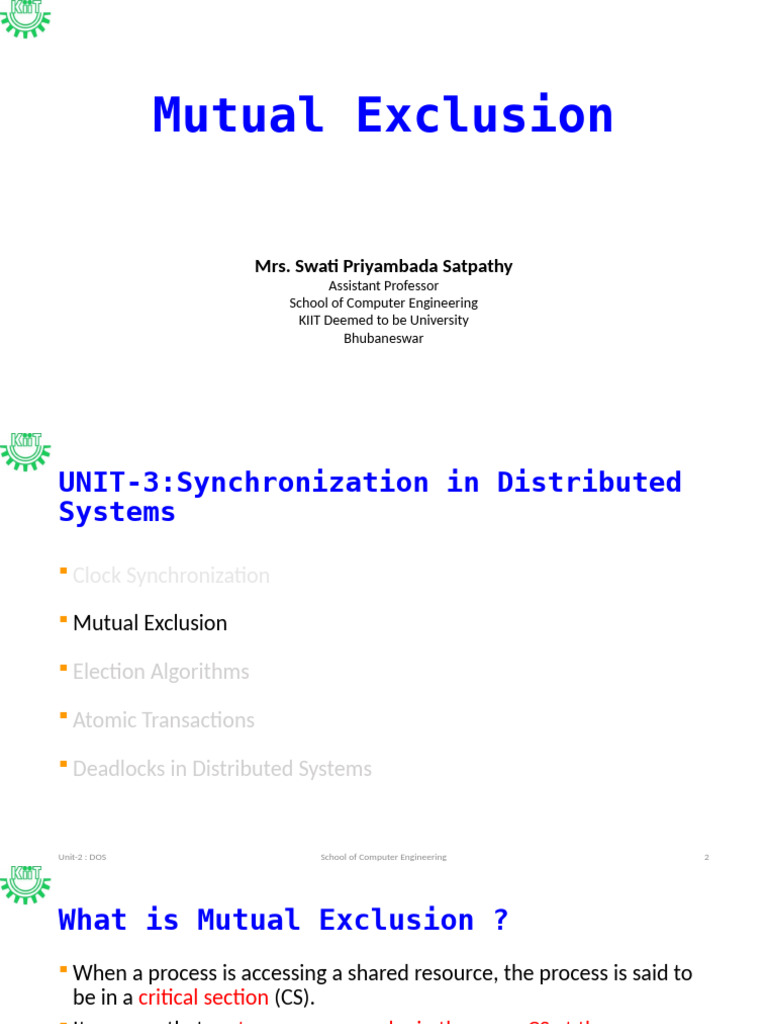 L15-Mutual Exclusion-DOS | PDF | Computer Programming | Computing