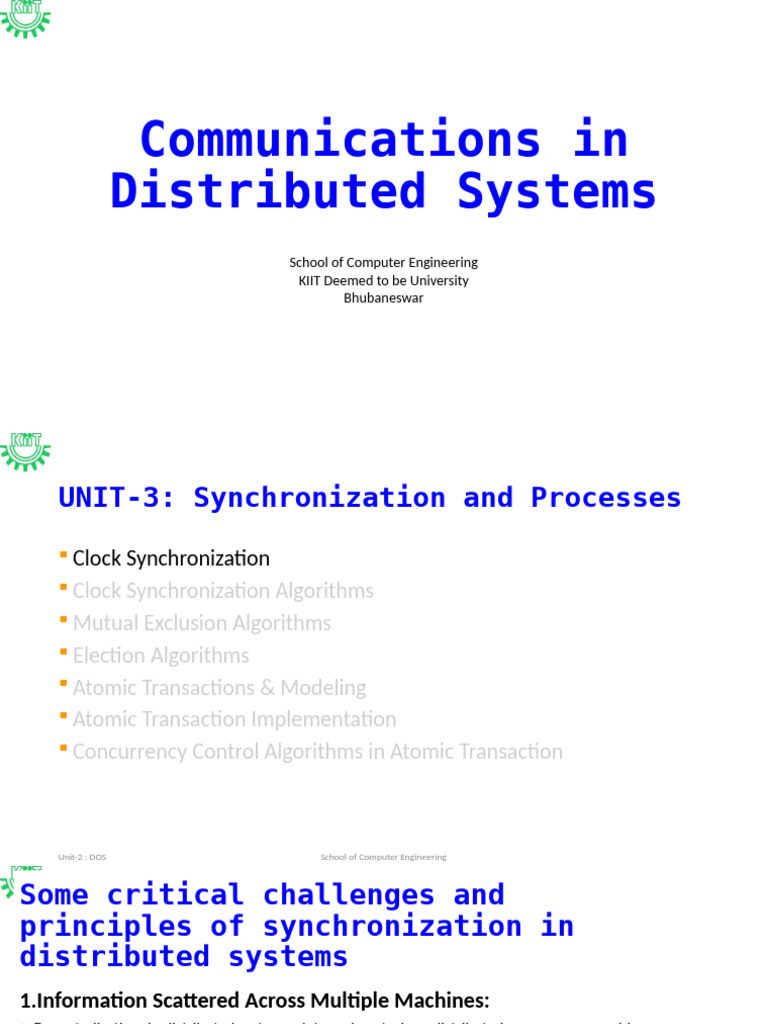 Synchronization in Distributed Systems | PDF | Distributed Computing | Timer