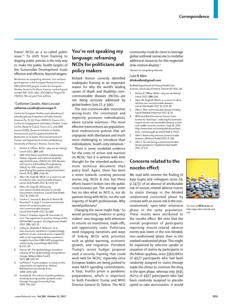 NCD_Policy | PDF | Non Communicable Disease | Health Economics