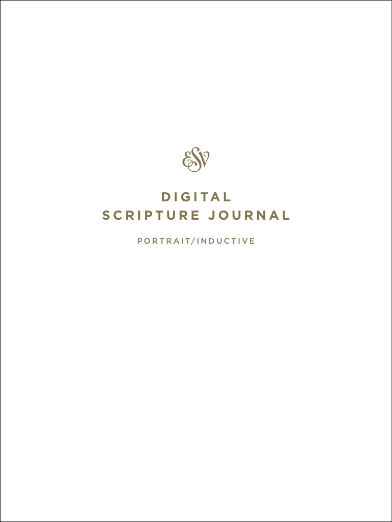 Esv Digital Scripture Journal 4 | PDF