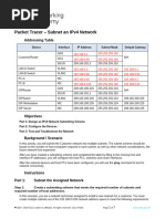 11.5.5 Packet Tracer Subnet An Ipv4 Network | PDF | Ip Address | Computer Network