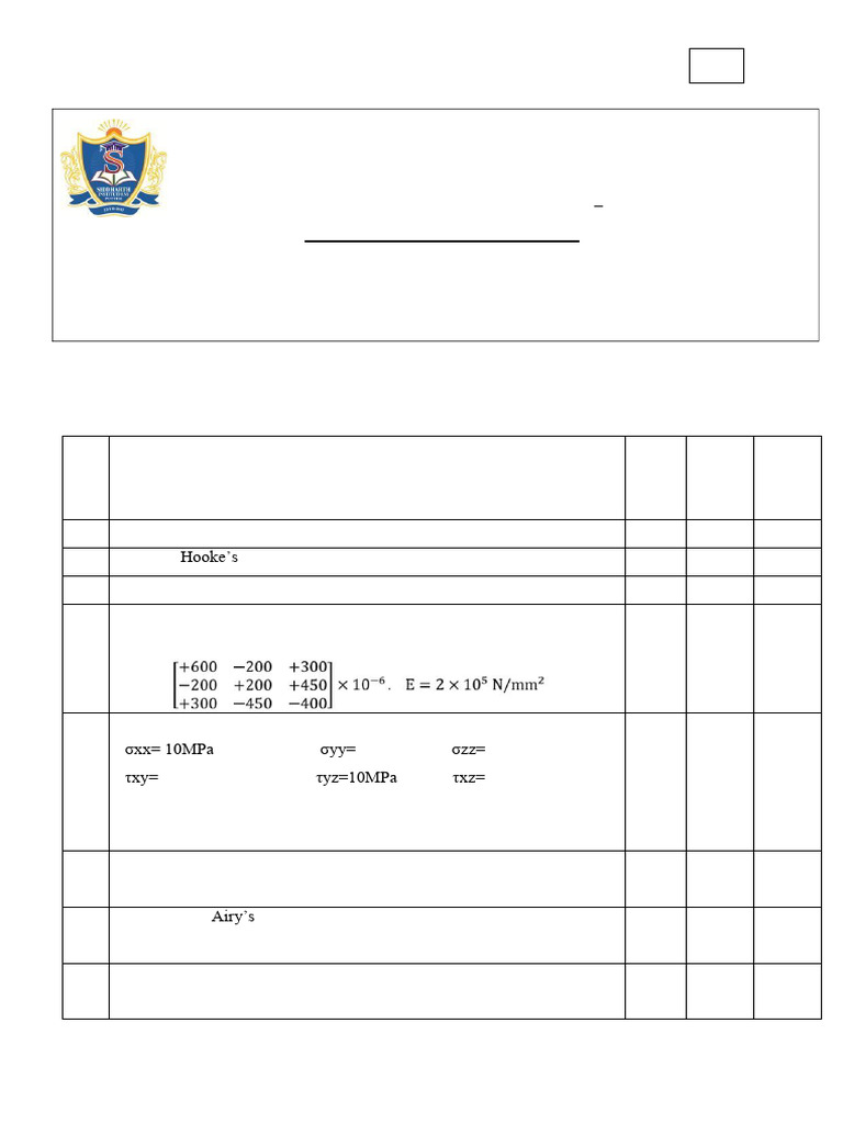 Advanced Solid Mechanics Course Guide | PDF | Stress (Mechanics ...