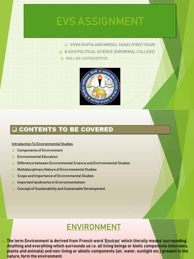 Evs Assignment | PDF | Sustainable Development | Sustainability