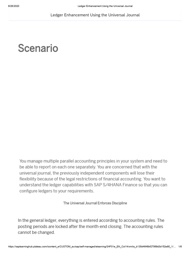 Ledger Enhancement Using the Universal Journal | PDF | Valuation ... Ledger Enhancement Using the Universal Journal | PDF | Valuation ...
