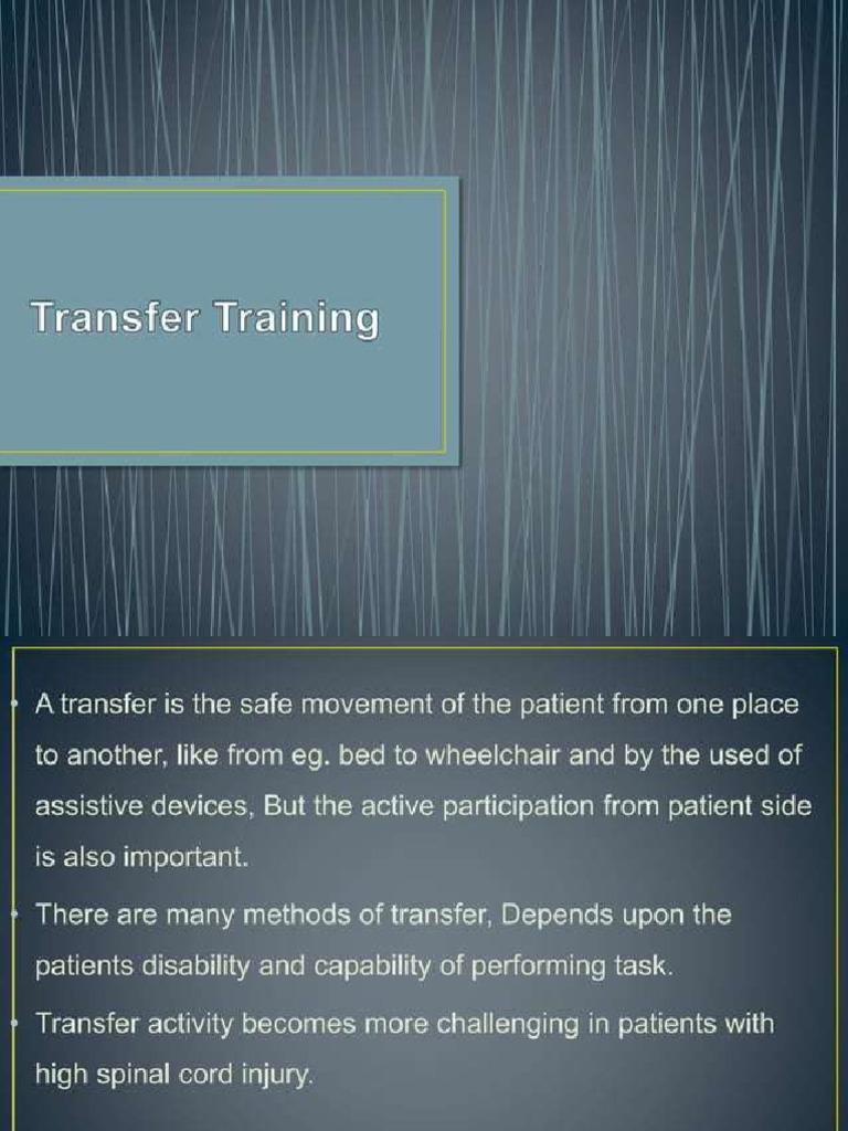 Transfer Training | PDF