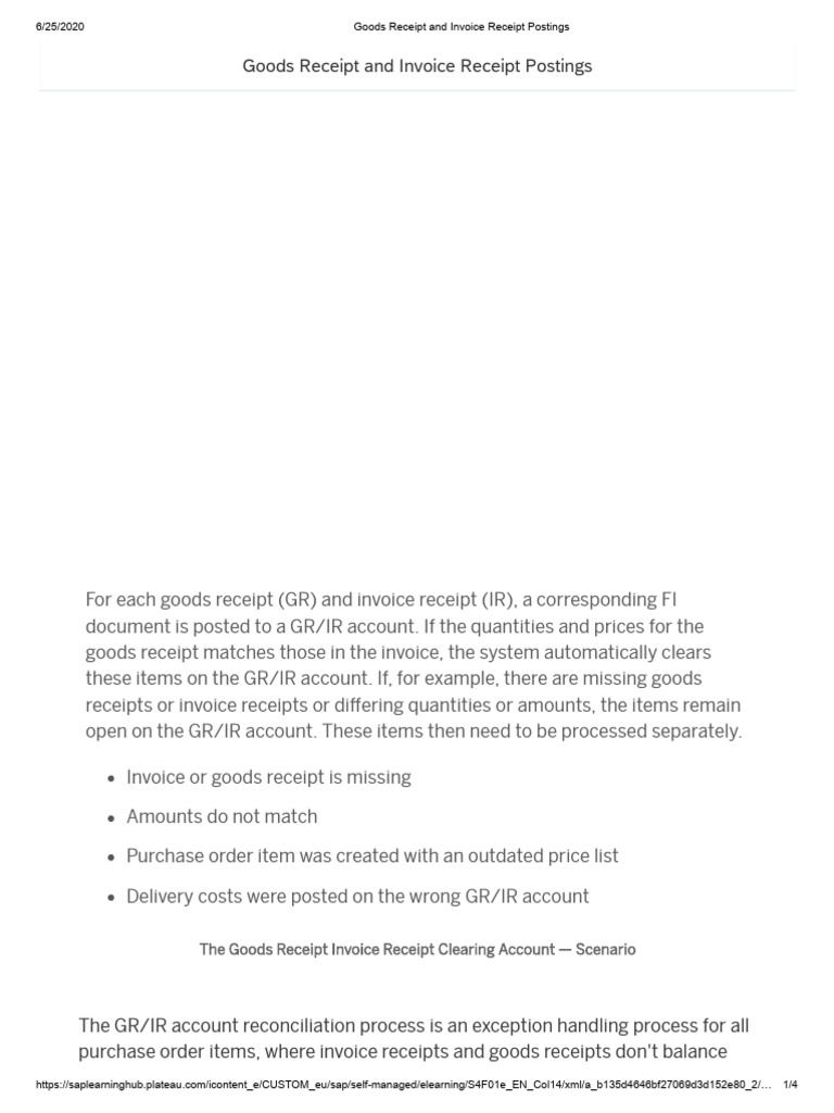 GR/IR Account Reconciliation Guide | PDF | Receipt | Invoice