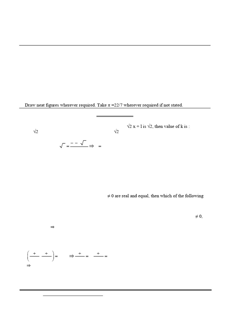 Maths Class x Sample Paper Test 03 for Board Exam 2025 Answers | PDF ...