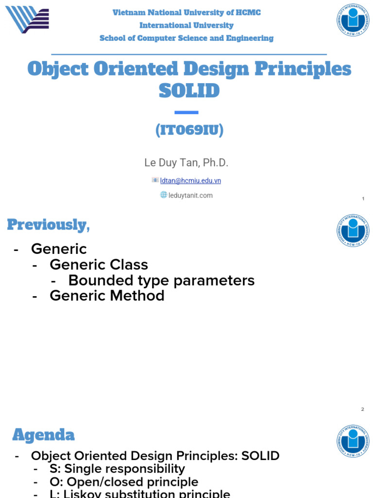 Lecture 11 - OO Design Principles (SOLID) | PDF | Inheritance (Object ... Lecture 11 - OO Design Principles (SOLID) | PDF | Inheritance (Object ...