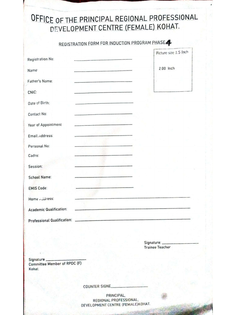 Registeration Form - IP 4 | PDF