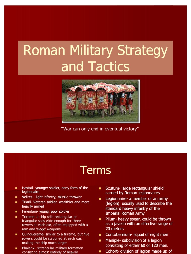 Roman Military Strategy and Tactics | PDF