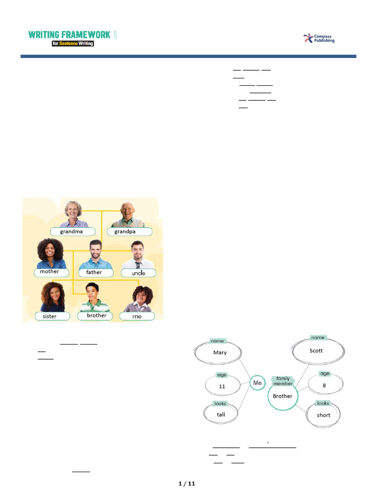Writing Framework For Sentence Writing 1 - Answer Key | PDF | Toys | Lunch