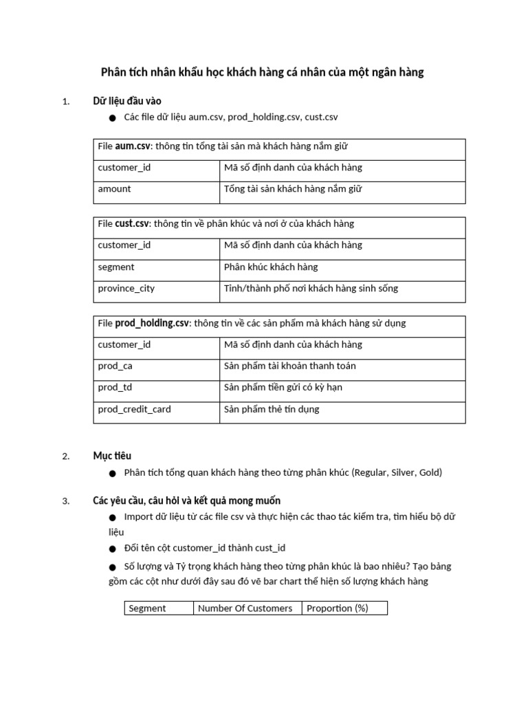 De Bai - Phan Tich Nhan Khau Hoc Khach Hang | PDF