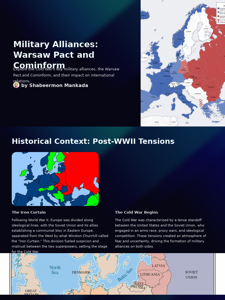 Military Alliances Warsaw Pact and Cominform | PDF | Warsaw Pact | Cold War