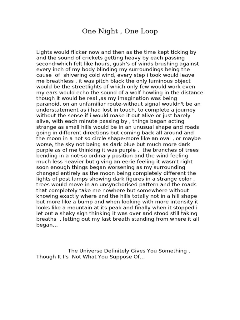 One Night | PDF