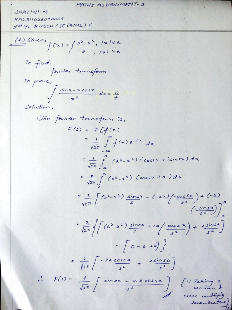 Maths Assignment 3 | PDF