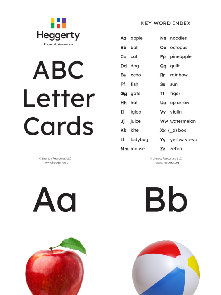 Heggerty Abc Cards 112020 | PDF