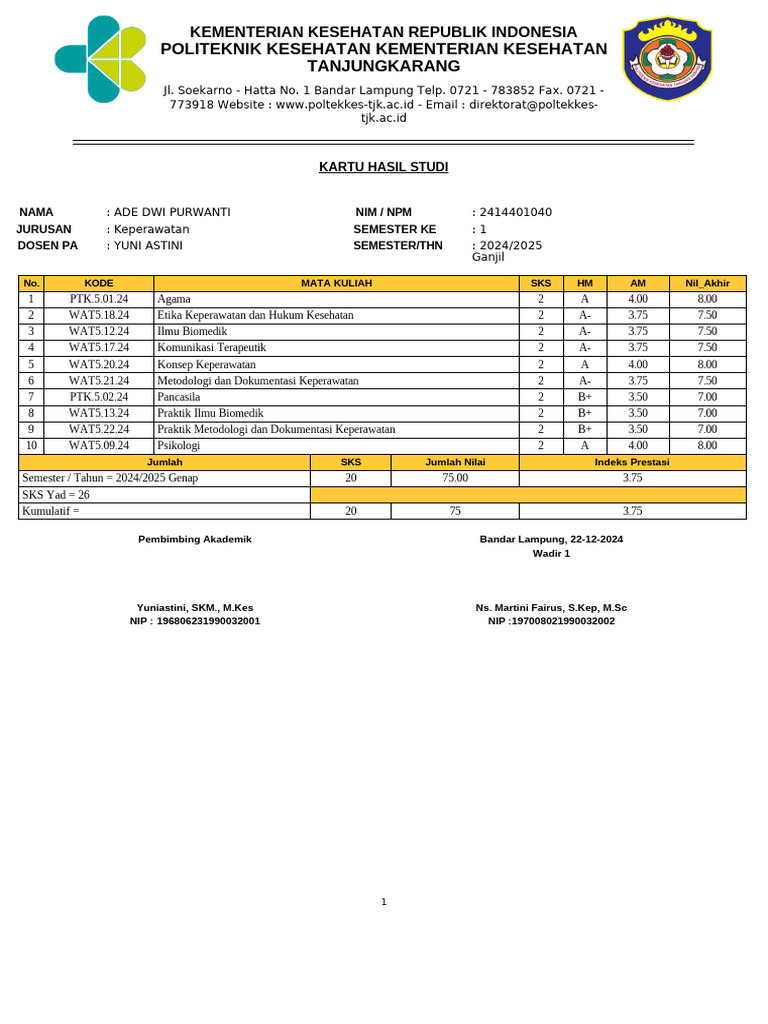 KHS - (Ade Dwi Purwanti) - SMT | PDF
