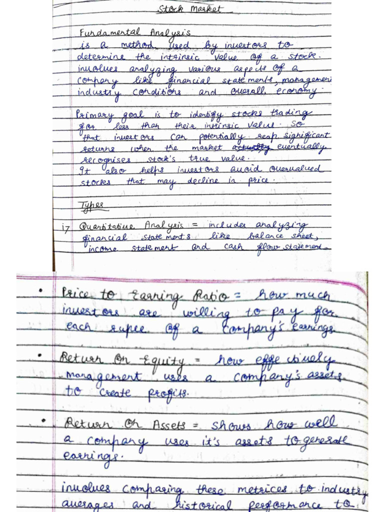 Stock Market Unit 3 | PDF