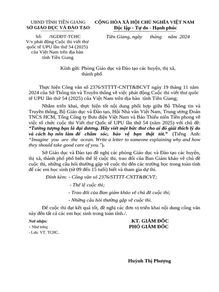 Phát - NG Thi UPU 2025 .SGD | PDF