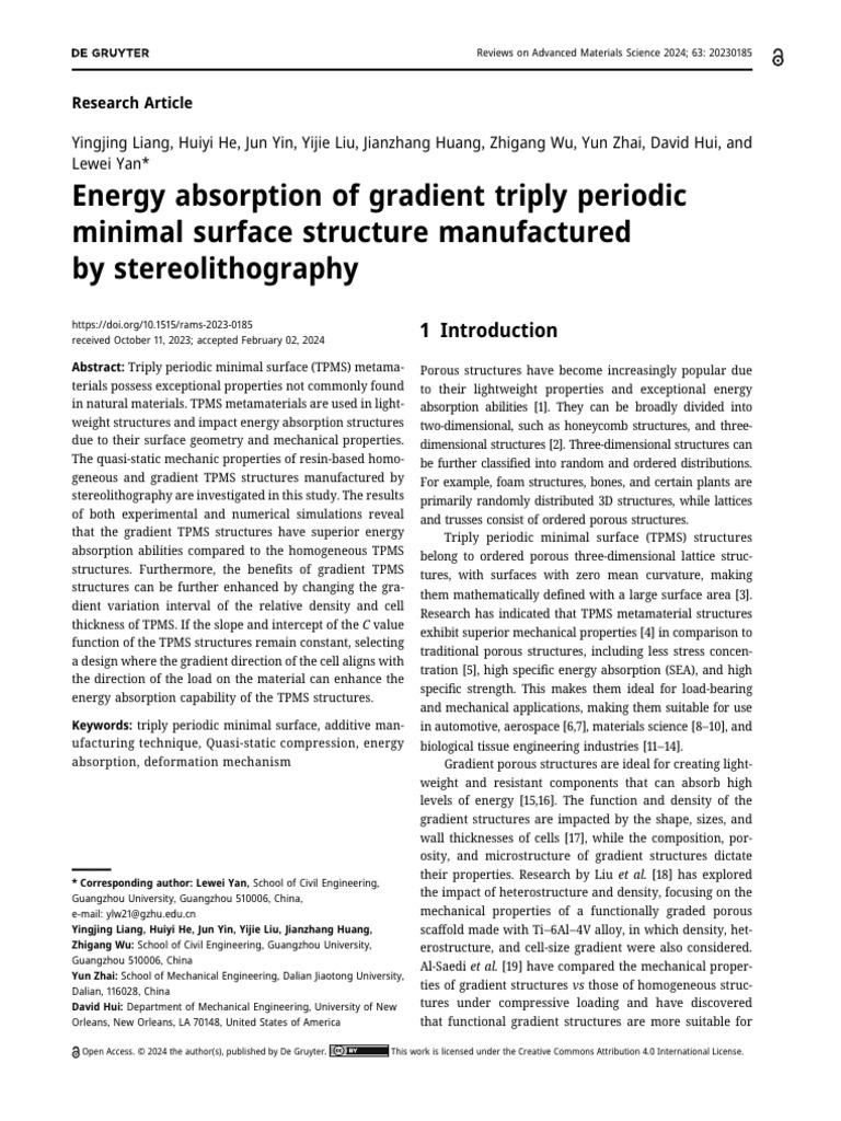 Energy_absorption_of_gradient_triply_periodic_mini | PDF | Deformation ...
