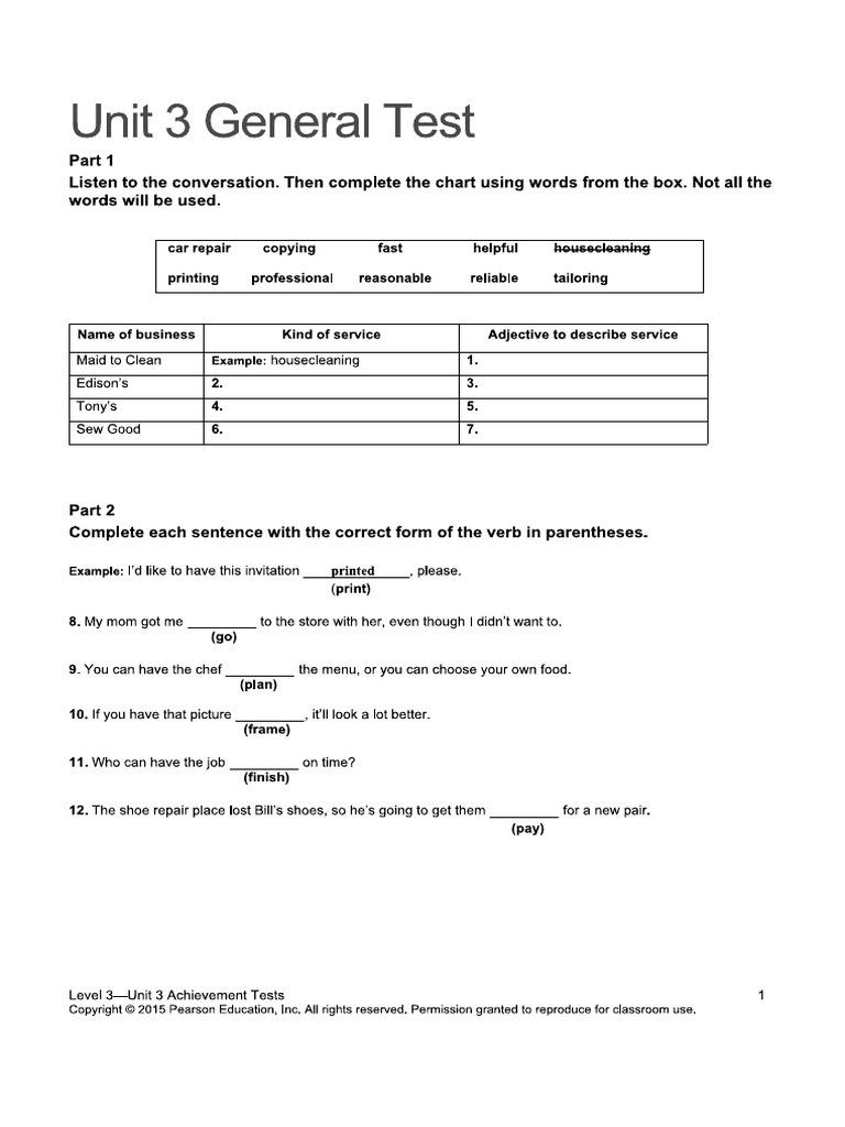 Unit 3 - Review Test | PDF