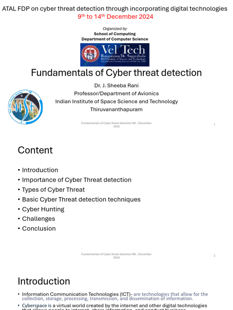 Fundamentals Of Cyber Threat Detection Pdf Malware Threat Computer