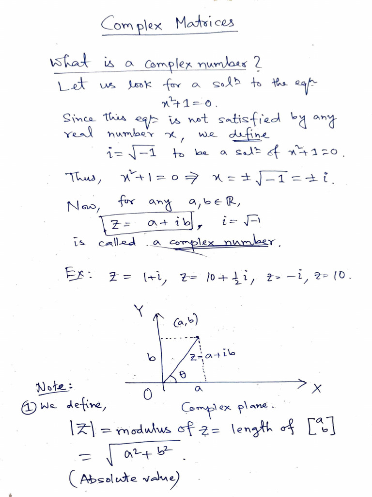 Complex Matrices | PDF