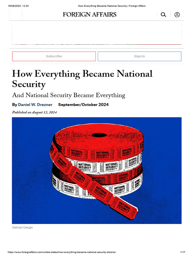 National Security's Expanding Definition | PDF | National Security ...